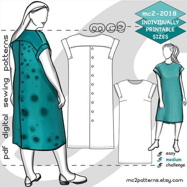 Shift Dress Pattern - Etsy