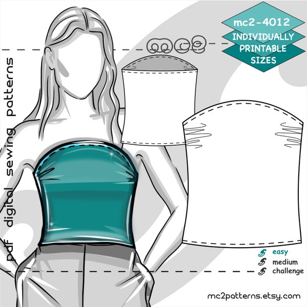 Bandeau Pattern - Etsy