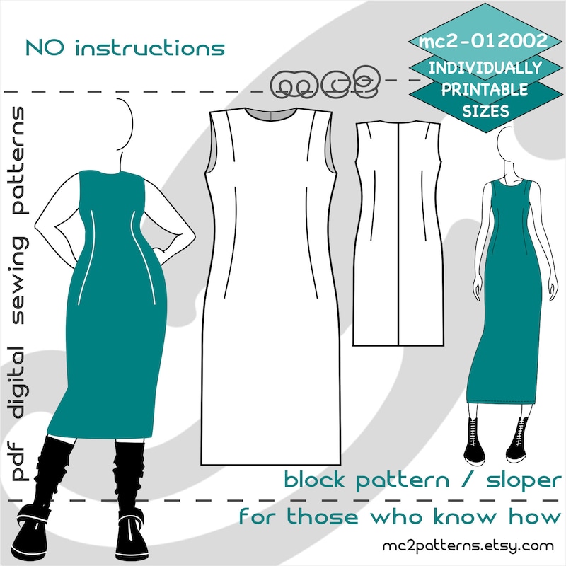 Sheath Dress Pattern - Etsy UK