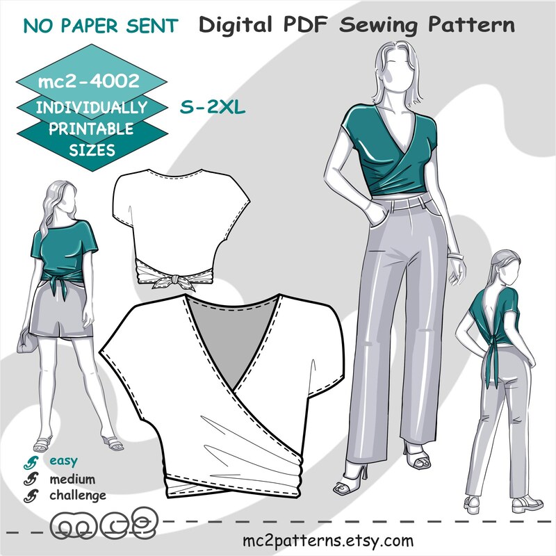 Wrap Top Pattern - Etsy