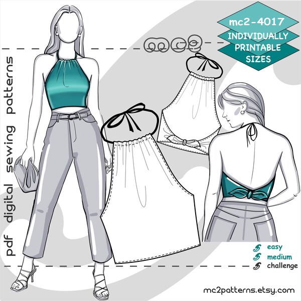 Tie Back Top Pattern - Etsy