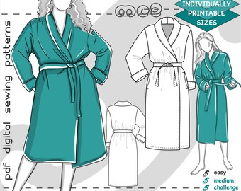 Bathrobe Pattern | Etsy