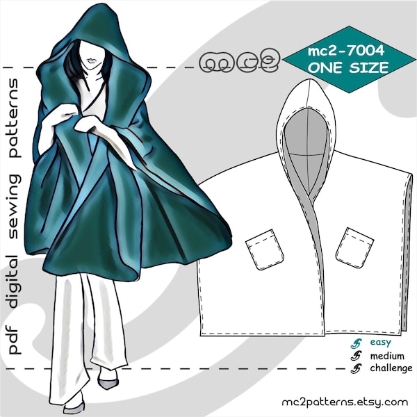 Poncho With Hood - Etsy