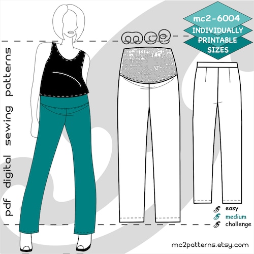 Maternity Leggings Sewing Pattern PDF Sizes XS S M L XL - Etsy