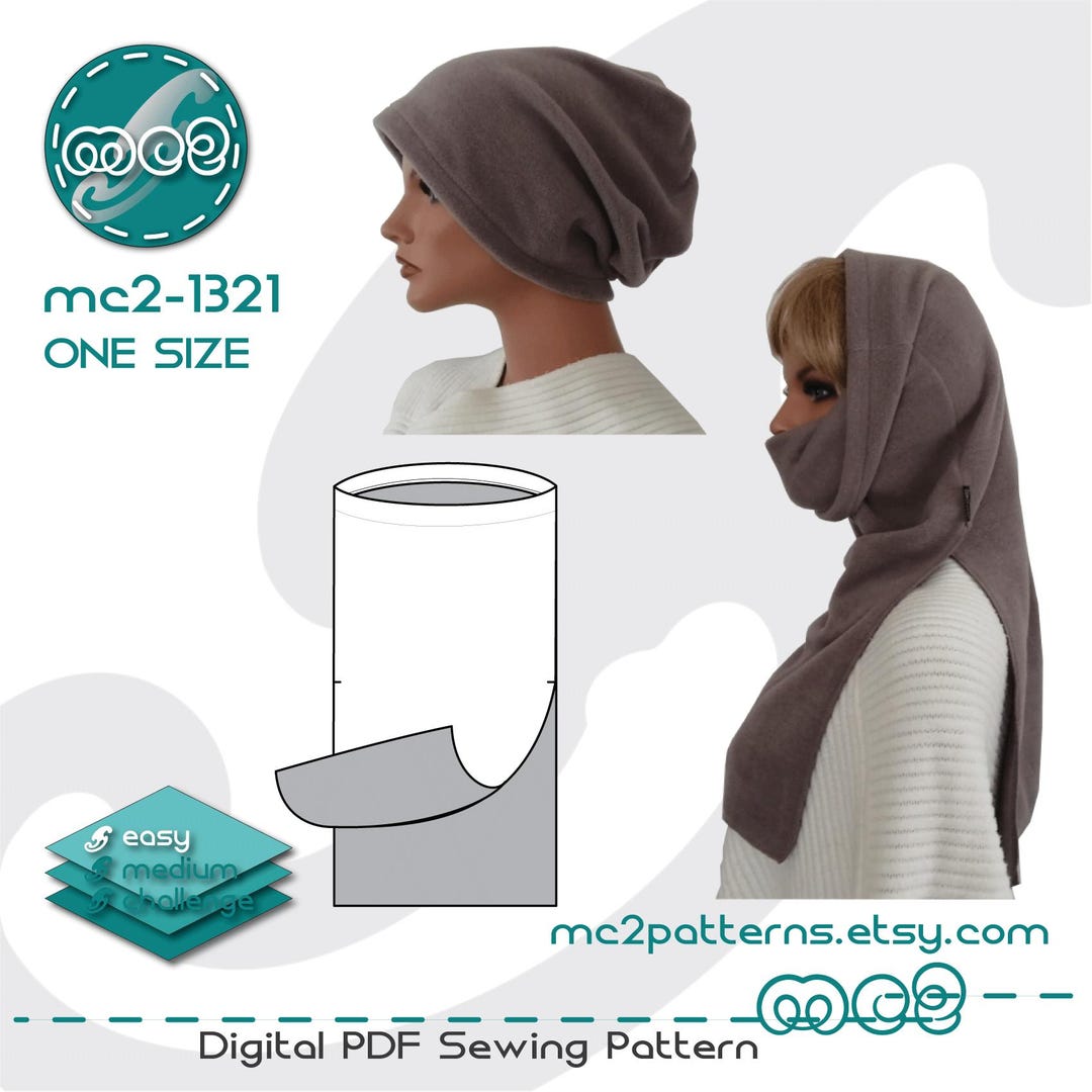 Polo Snood Beanie Sewing Pattern: Convertible Easy-to-make (digital PDF ...