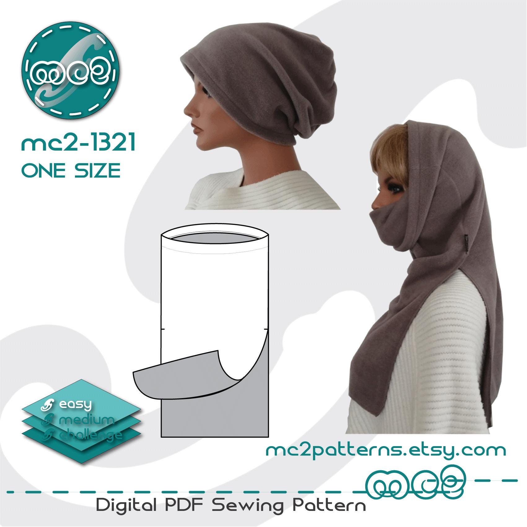 Polo Snood Beanie Sewing Pattern: Convertible Easy-to-make (digital PDF ...