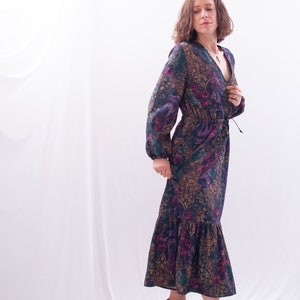 UK 10-26/ US 6-22/ Loose Buffet Maxi Dress Bishop-sleeve/ Digital PDF ...