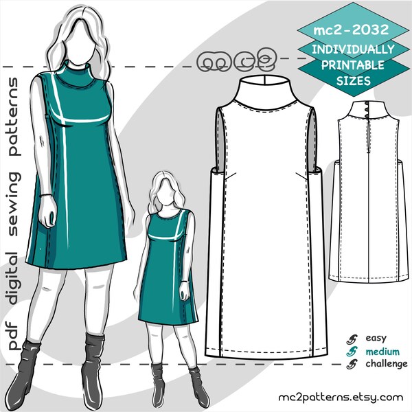 Easy Pinafore Dress Pattern - Etsy