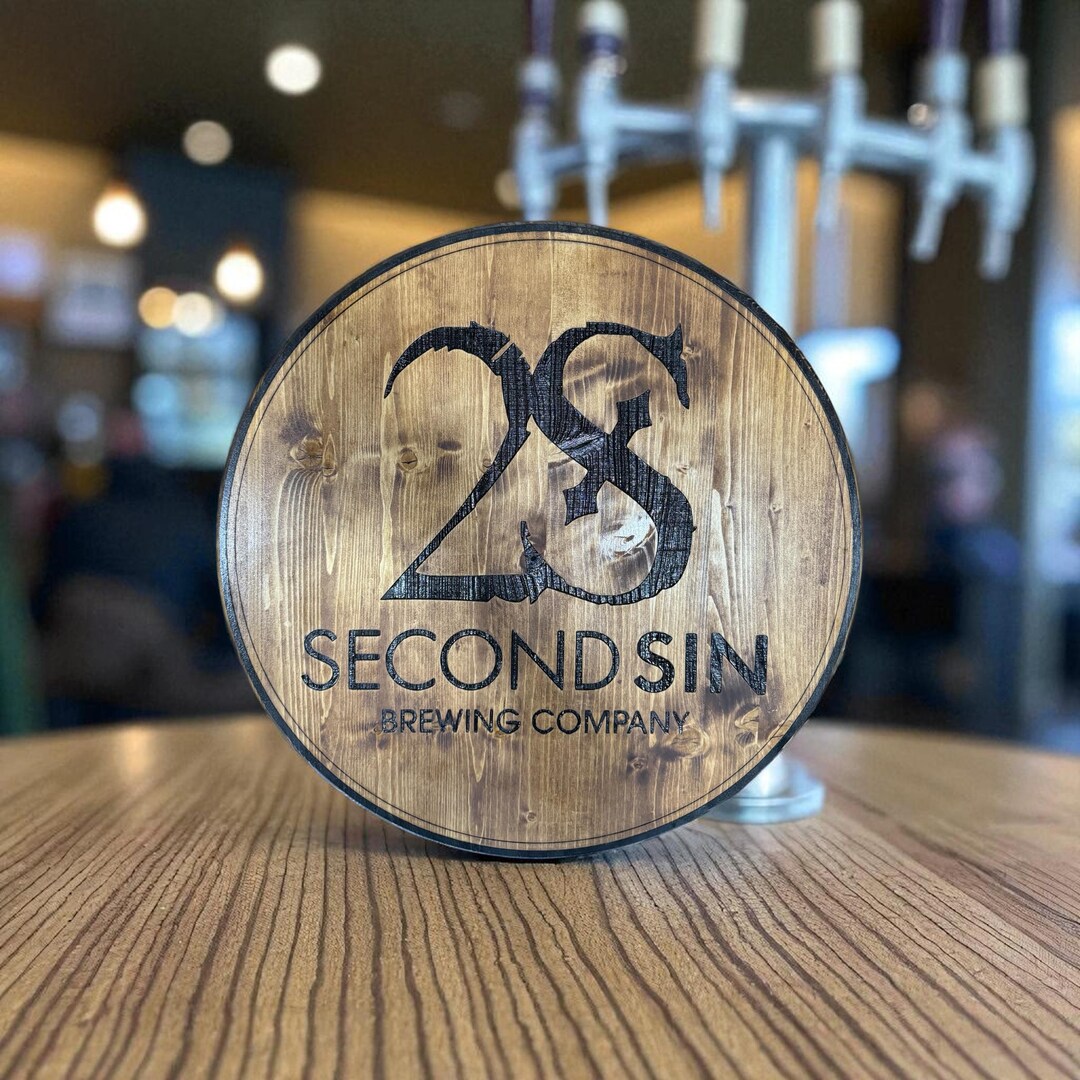 Personalized Laser Engraved Brewery Sign – Custom Handmade Wood Plaque ...