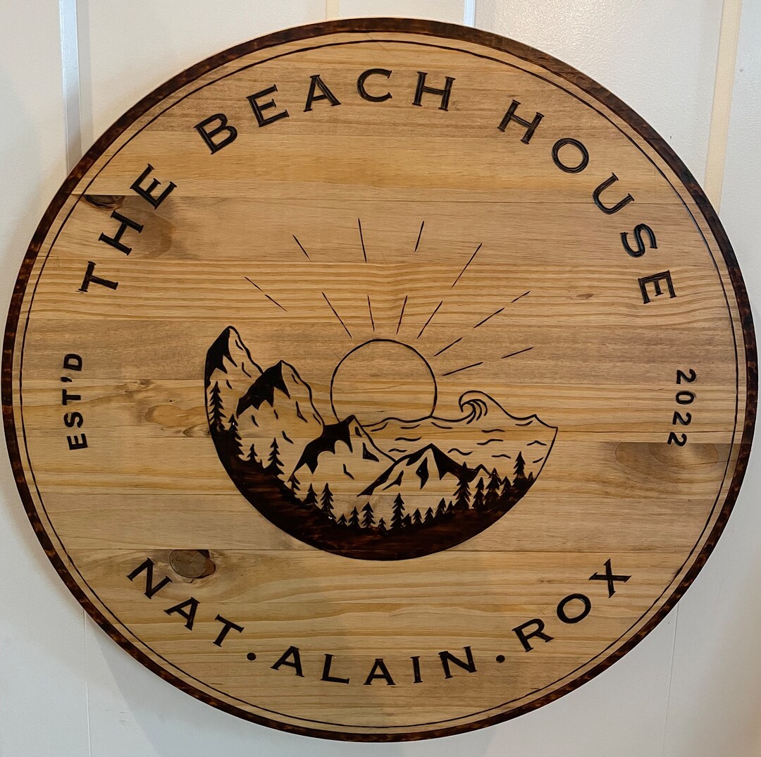 Any Logo or Design | Custom Wood Sign | Personalized Wood Sign | Round ...