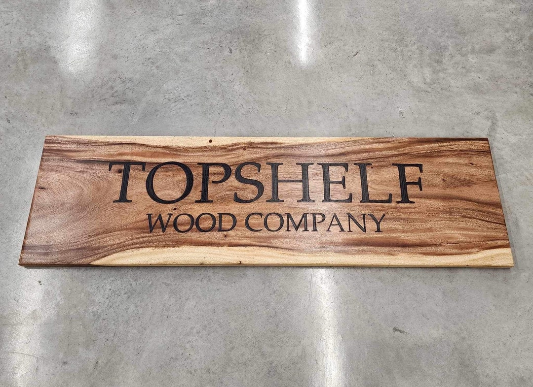 Custom Logo Sign on Exotic Wood | Your Logo or Design Hand Burnt Into ...
