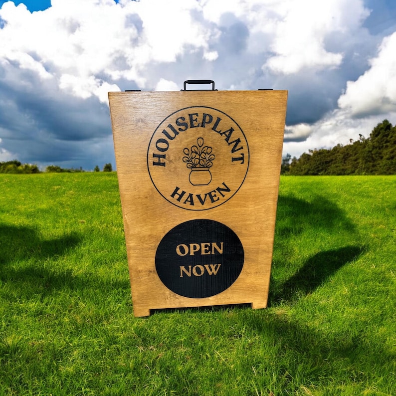 Personalized A-frame Sandwich Board Sign: Custom Logo, Double Sided - Etsy