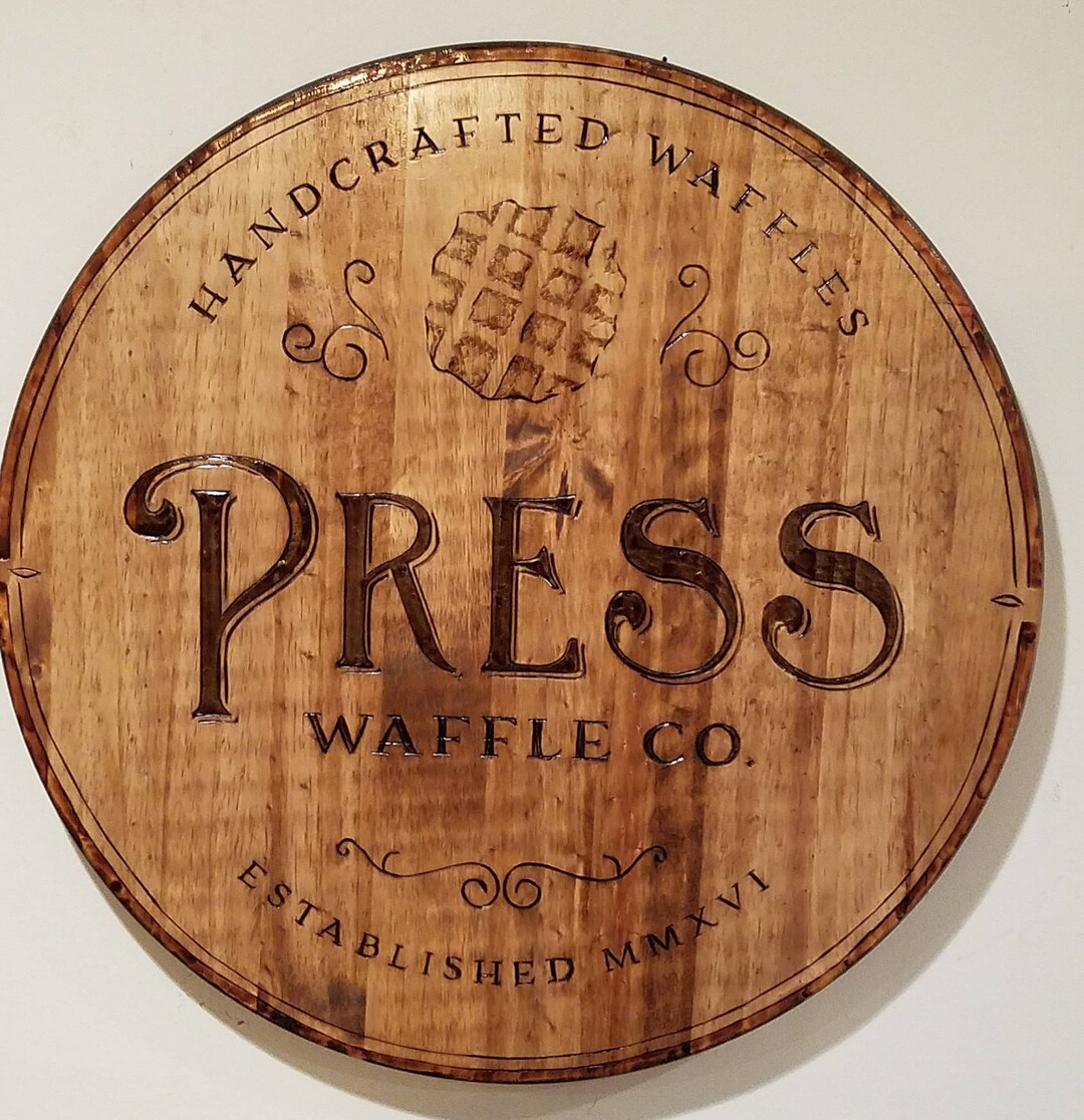 Any Logo Sign Custom Wood Sign Barrel Sign Round Sign - Etsy