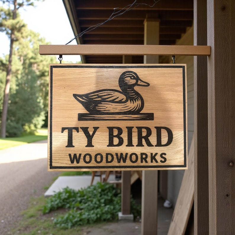 Personalized Outdoor Signs | Any Logo or Design | White Oak Hardwood ...