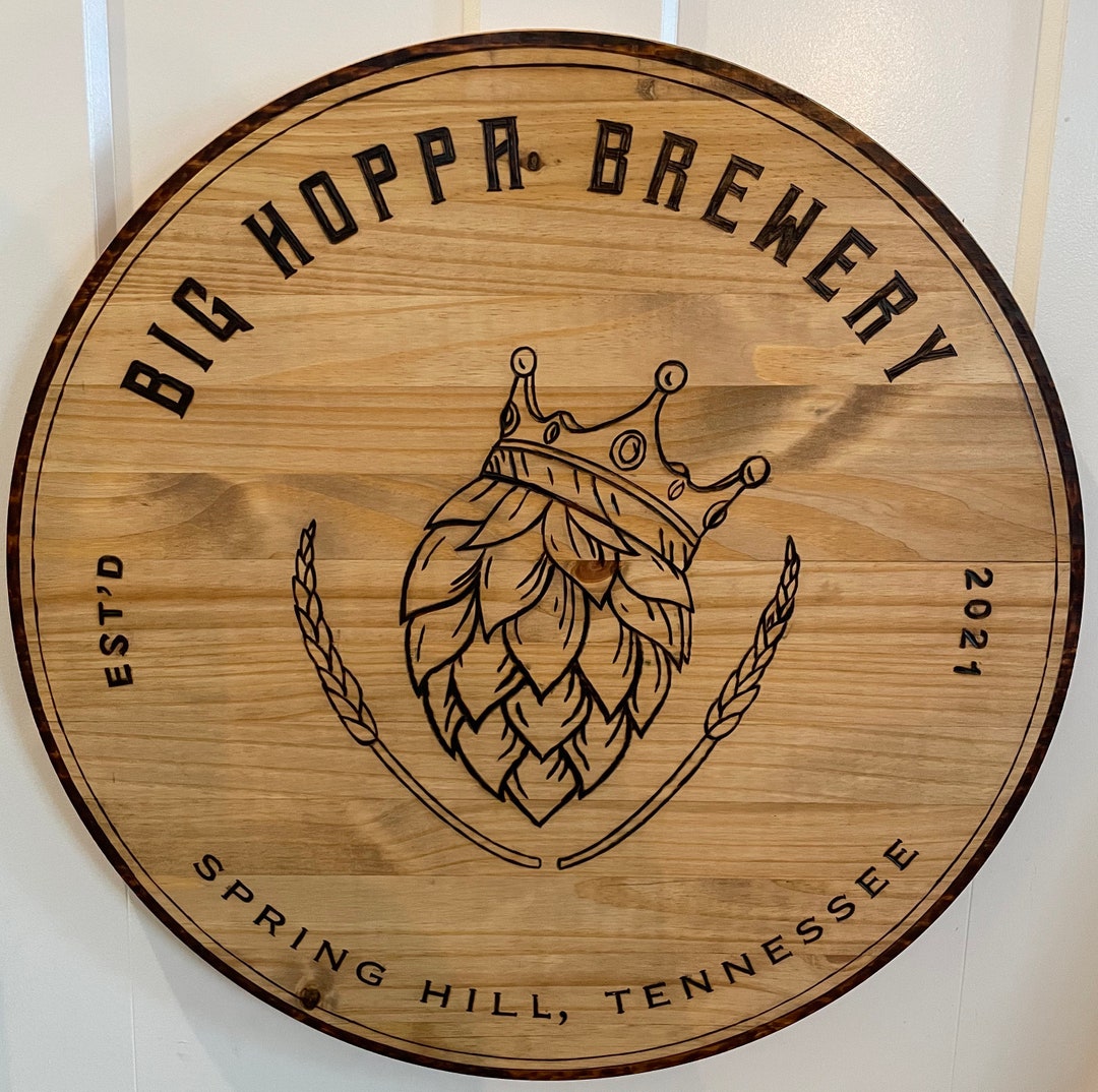 Any Logo or Design | Custom Wood Sign | Personalized Wood Sign | Round ...