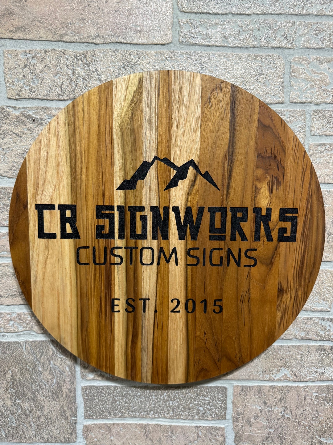 Teak Wood Signs | Any Logo or Design | Custom Burned Wood Sign | Barrel ...