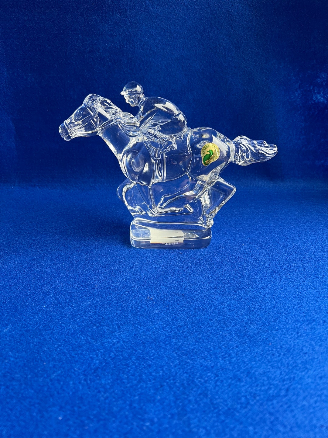 Waterford Crystal Jockey Figurine With Stickers and Box - Free Shipping ...