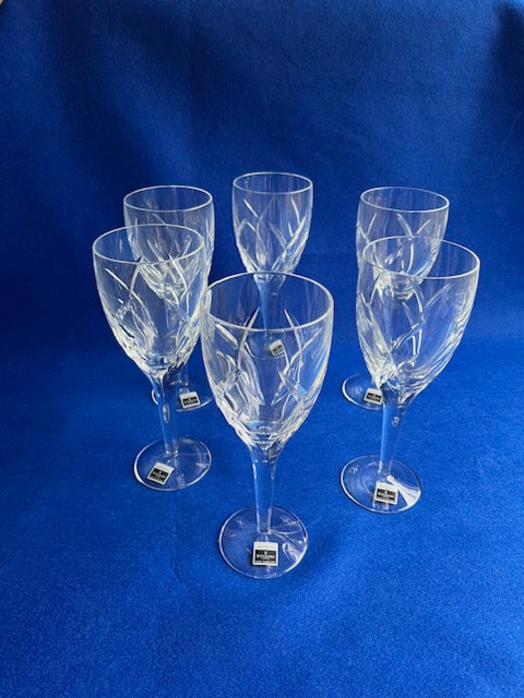 6 Waterford Crystal Wine Glass 9 1/8 Signature by John Rocha With Label ...