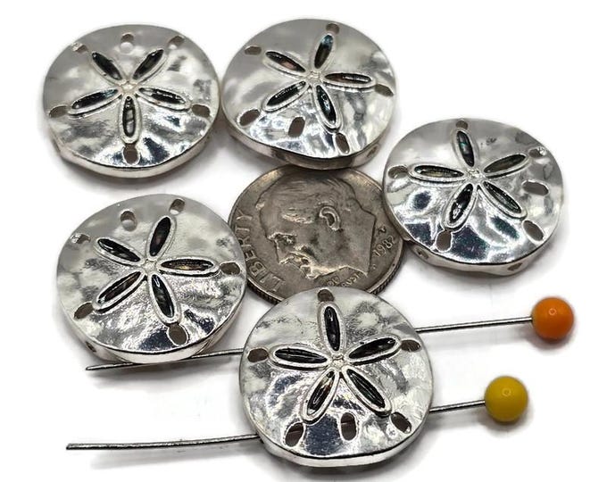 2 Hole Slide Beads (13 Pcs) Textured Cross Oval Beads for Jewelry ...