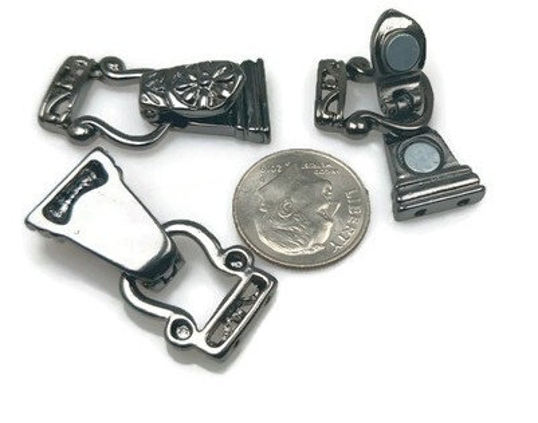 Fold Over Magnetic Clasps in Gun Metal for Jewelry Making and Creating ...