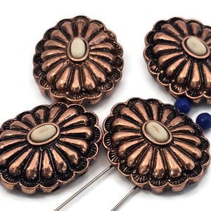 2 Hole Slider Beads (4 Pc) Western Style Beads Western Beads Copper ...