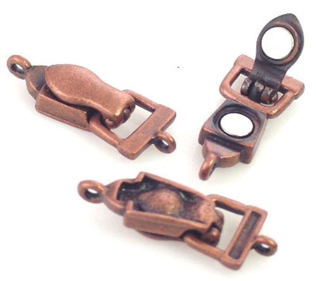 Fold Over Magnetic Clasp Clasps Antique Copper Single Strand - Etsy