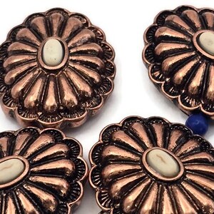 2 Hole Slider Beads (4 Pc) Western Style Beads Western Beads Copper ...