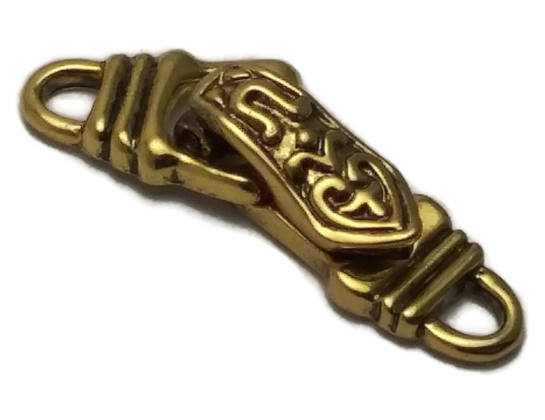 Fold Over Magnetic Clasps qty 10 Single Strand Gold Metal Fold Over ...