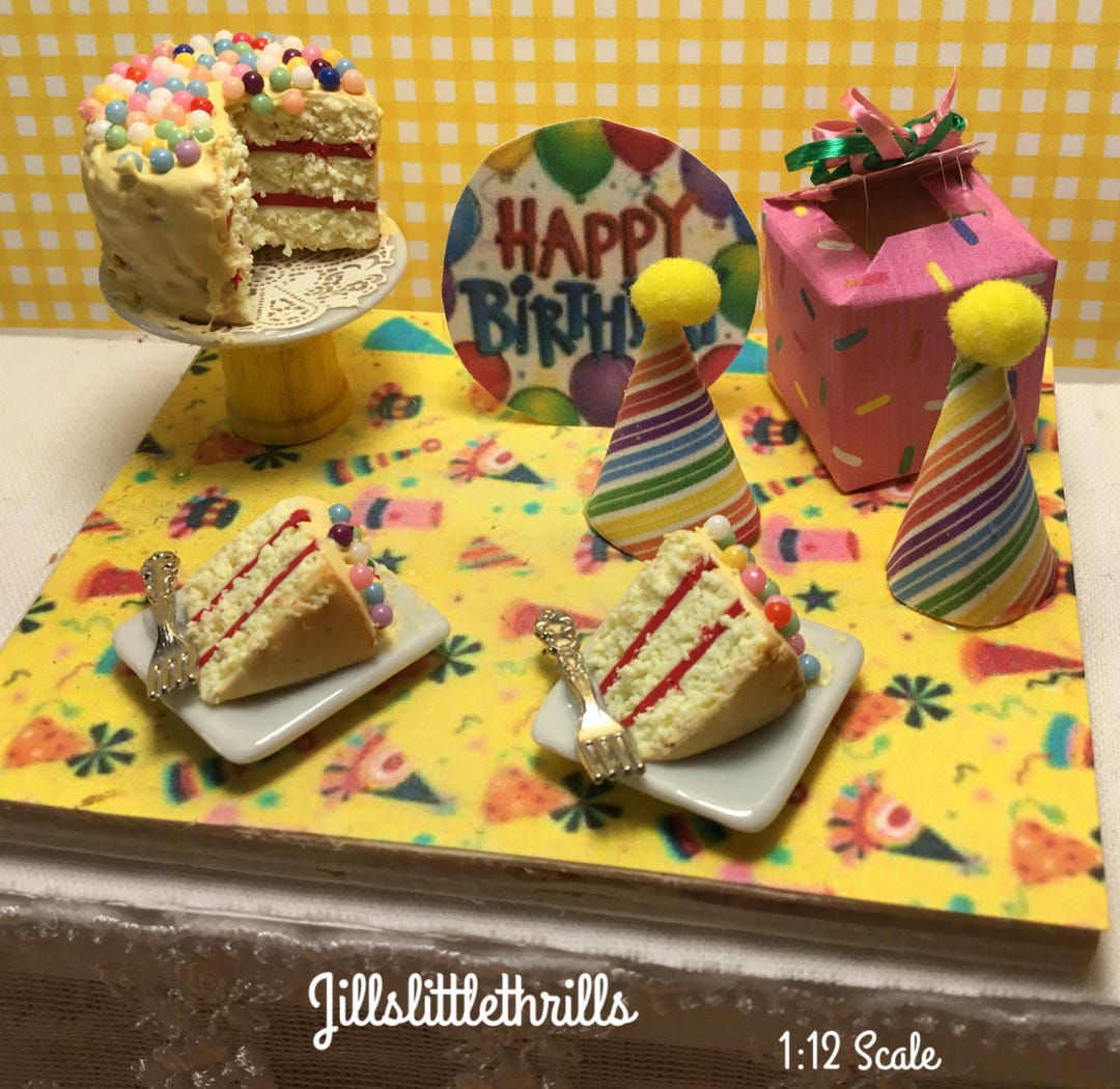 1:12 Dollhouse Miniature Birthday Party - Etsy