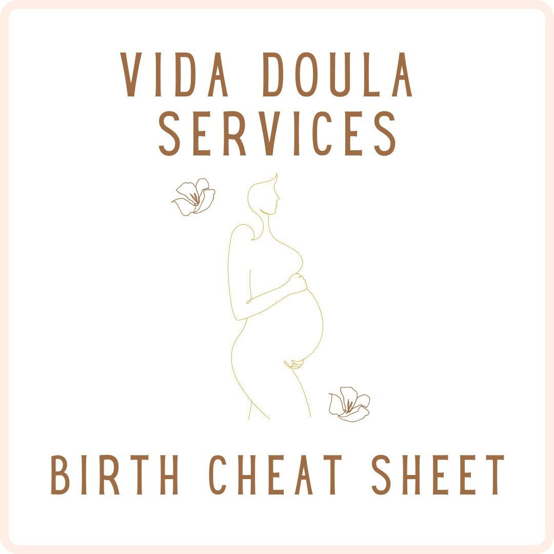 Birth Cheat Sheet 2 Pages for Birth Partner to Reference - Etsy
