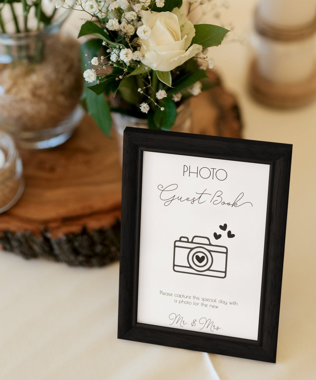 Customizable Photo Guest Book Signage - Etsy
