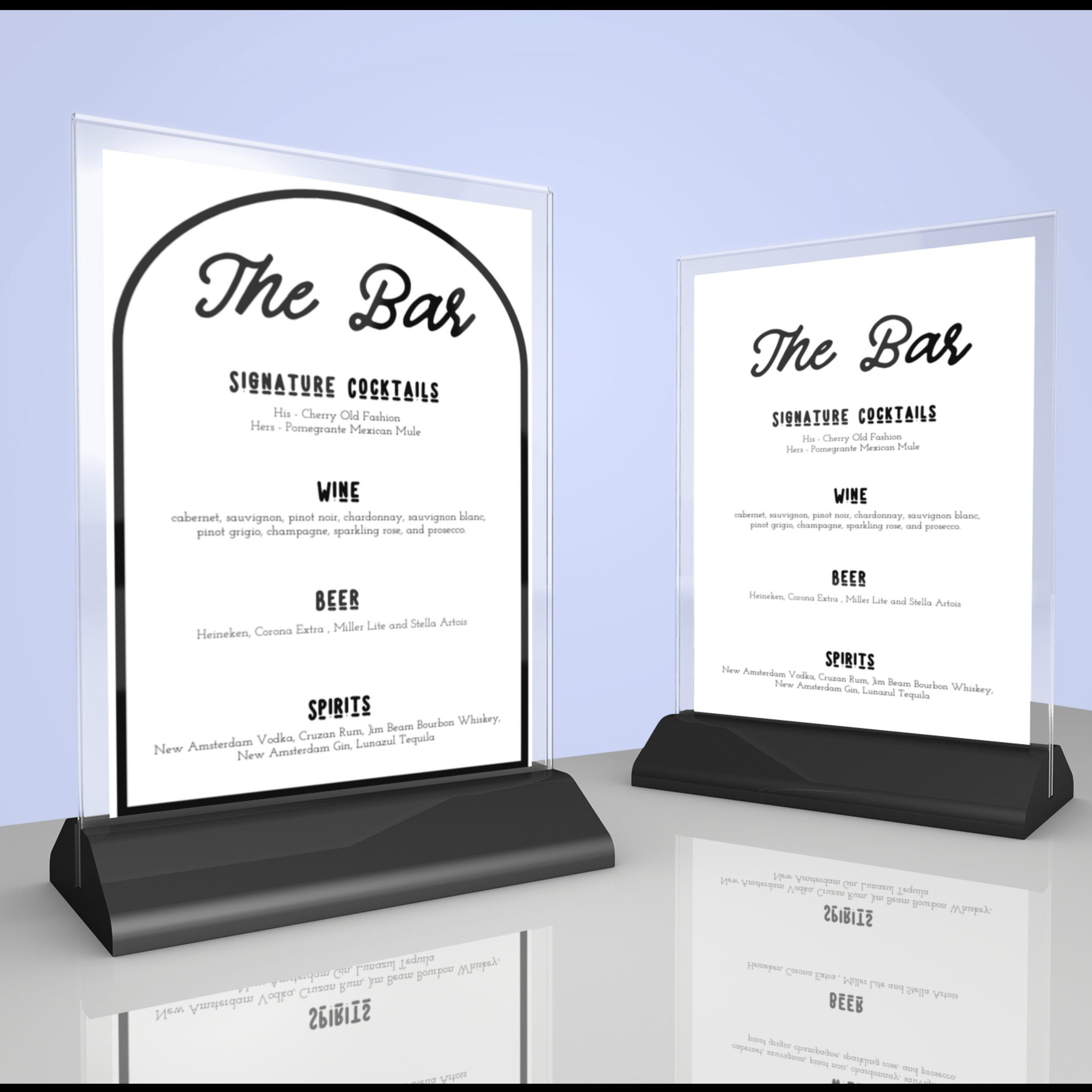 Customizable Bar Menu Template for Weddings and Events - Etsy
