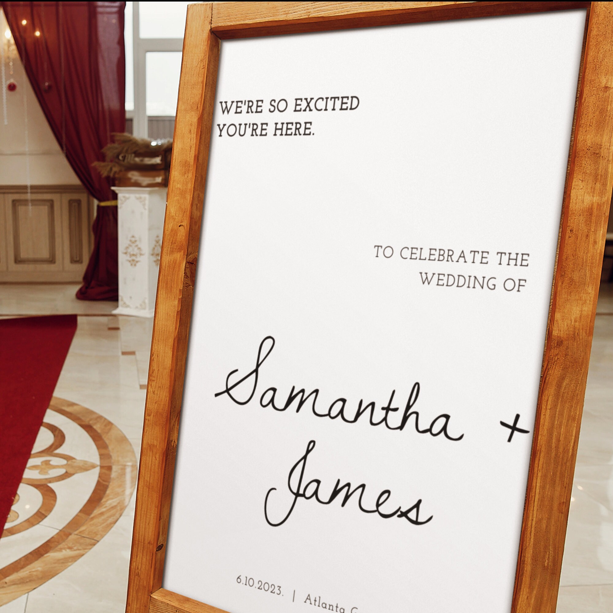 We're so Excited Wedding Welcome Sign Template Download, Printable ...