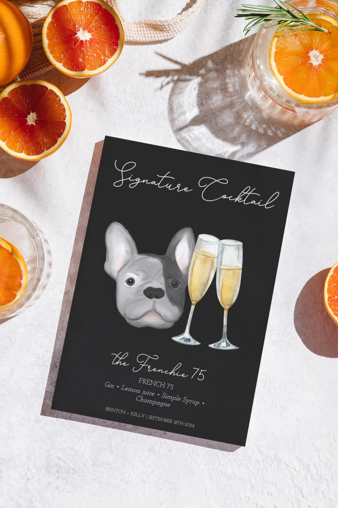 Customizable Dog Bar Menu Template for Weddings and Events | Signature ...