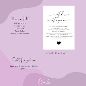 In Loving Memory Sign | Honor the Deceased Sign | Celebration of Life ...