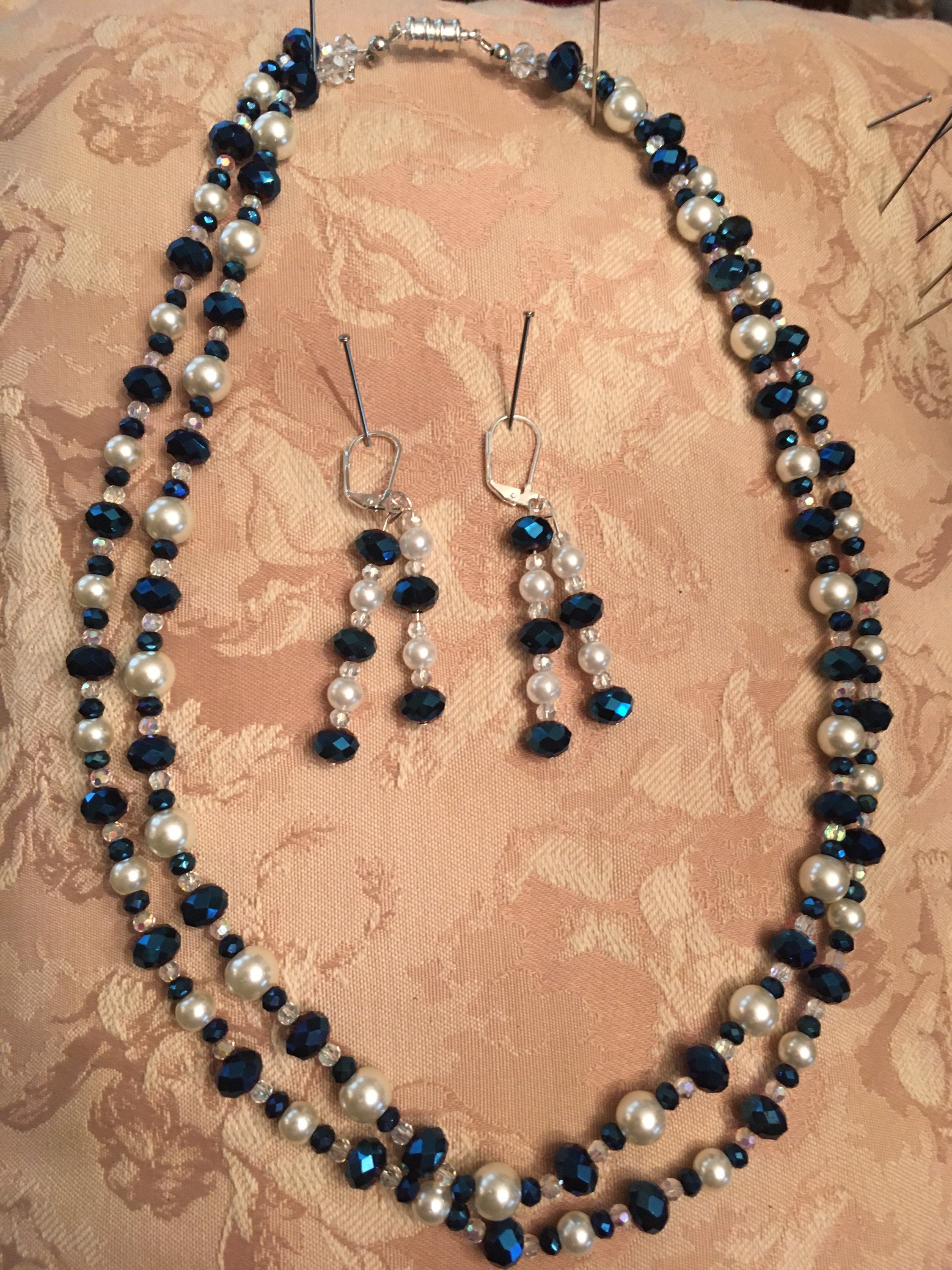 Prom, Wedding, Mother of the Bride, Formal, Royal Blue Beads, White ...