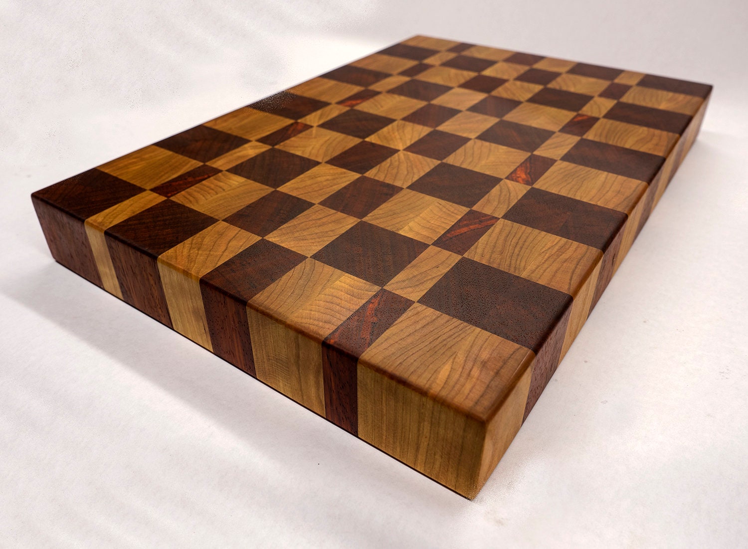 Stunning Checker Board Butcher Block End Grain Cutting Board Handmade stunning-checker-board-butcher-block-end-grain-cutting-board-handmade