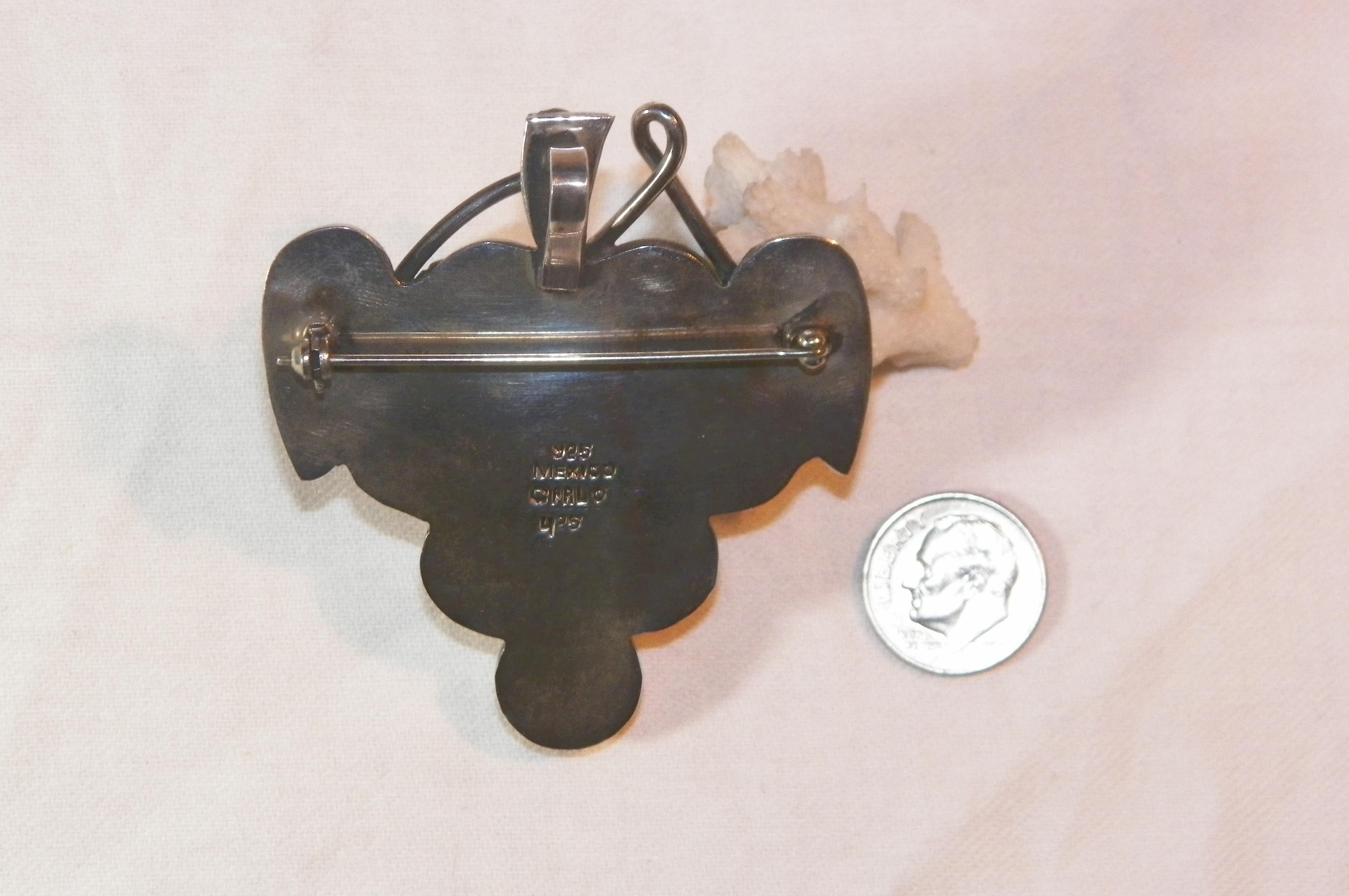 Sterling Silver Grape Bushel Pendant/pin 925 Designer Grapes - Etsy