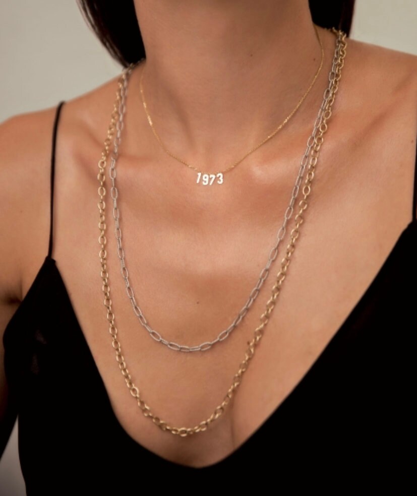 Year Necklace - Etsy