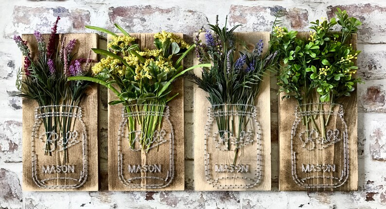 Mason Jar String Art Custom Wall Decor Handmade Mason Jar - Etsy