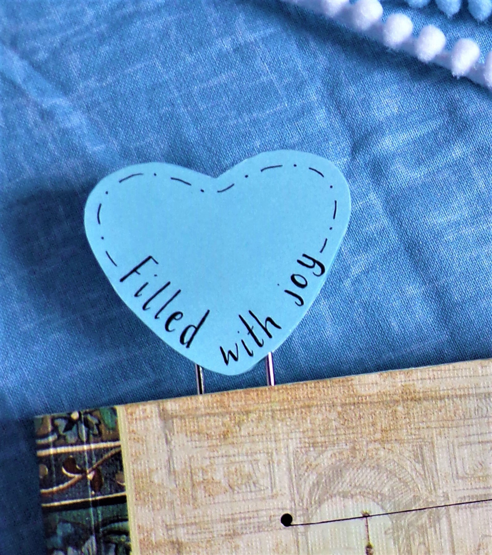 Heart Paperclip Bookmark Filled with joy | Etsy