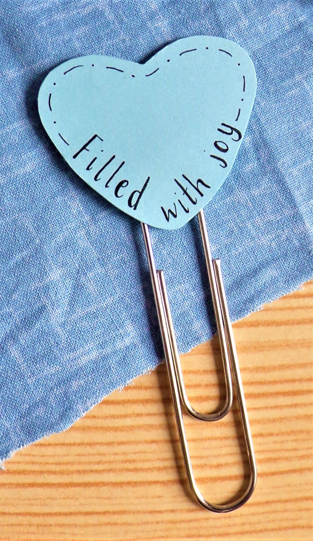 Heart Paperclip Bookmark Filled With Joy - Etsy