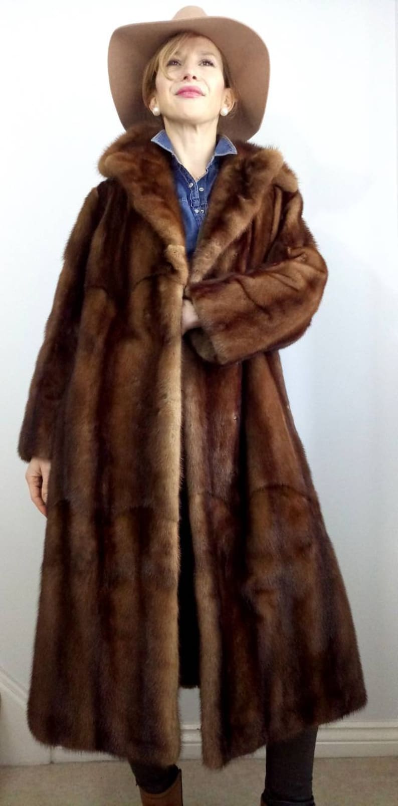 Mink Fur Coat. Real Fur Coat Woman. Full Length Mink Coat. - Etsy UK