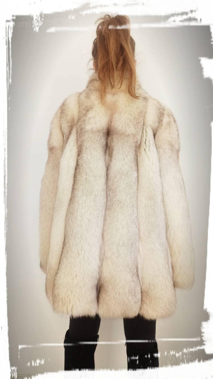 White Fox Fur Coat MEDIUM Size/ Vintage Fox Fur Coat/ Winter - Etsy