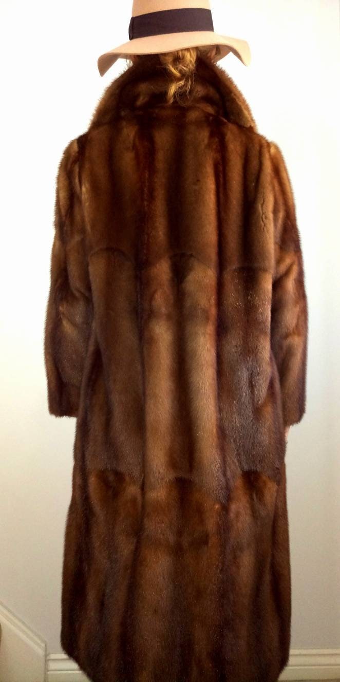 Mink Fur Coat. Real Fur Coat Woman. Full Length Mink Coat. - Etsy