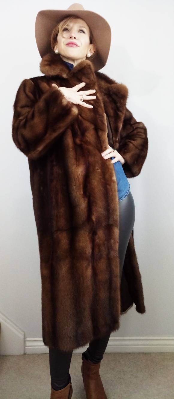 Mink Fur Coat. Real Fur Coat Woman. Full Length Mink Coat. - Etsy UK