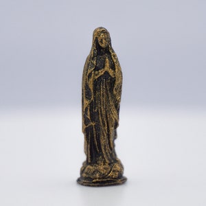 Tiny Traveling Virgin Mary Miniature Statue- Hand Painted Resin - World ...