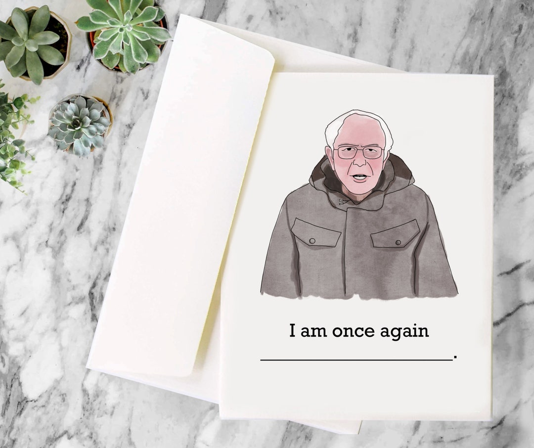 Bernie Sanders Meme Card – Printable Fill-in-the-blank Card (PDF) - Etsy