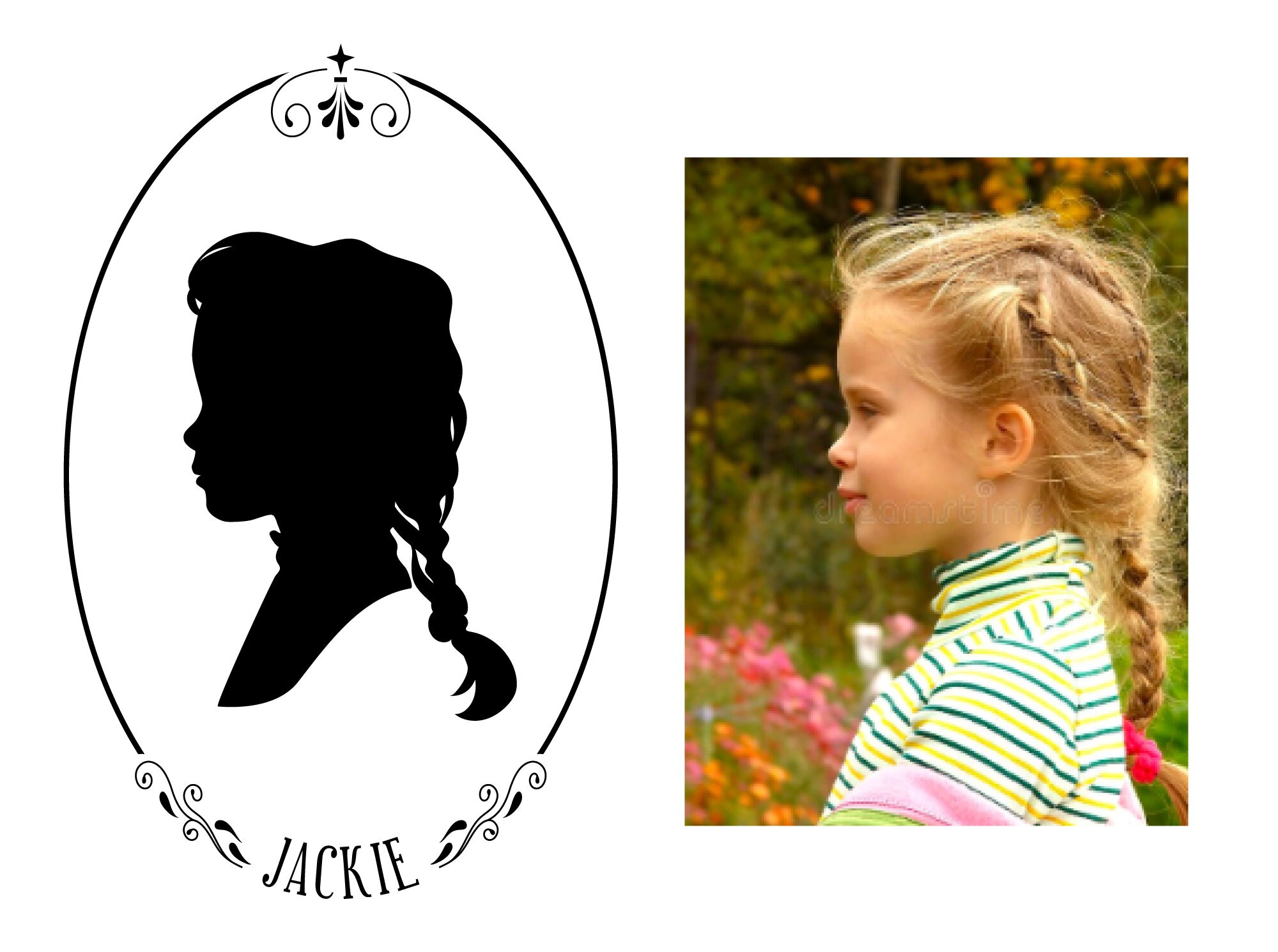 Custom Silhouette Disneyland Style Cut Out Portrait 5X7 - Etsy Australia