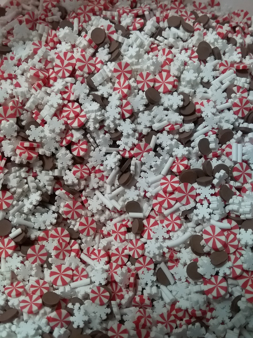 Fake Peppermint Sprinkles, Fake Christmas Sprinkles, Fake Sweets Decor ...